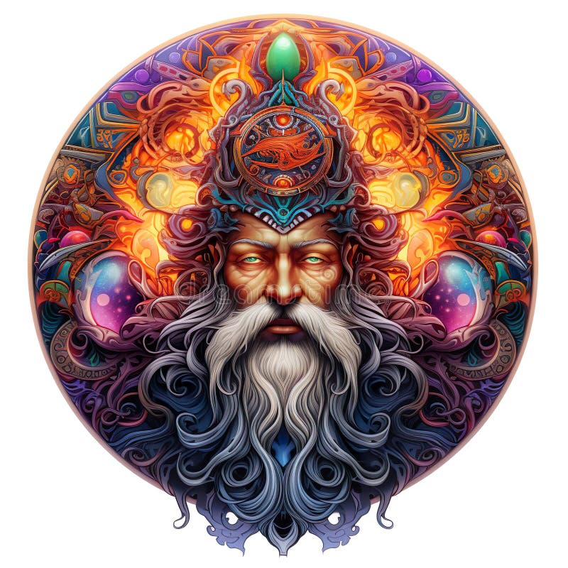 Representation in a Logo Format of a Psychedelic Divine Cosmic Trippy ...