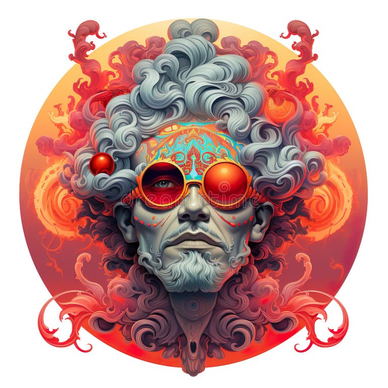 Representation in a Logo Format of a Psychedelic Divine Cosmic Trippy ...