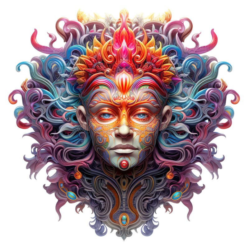 Representation in a Logo Format of a Psychedelic Divine Cosmic Trippy ...