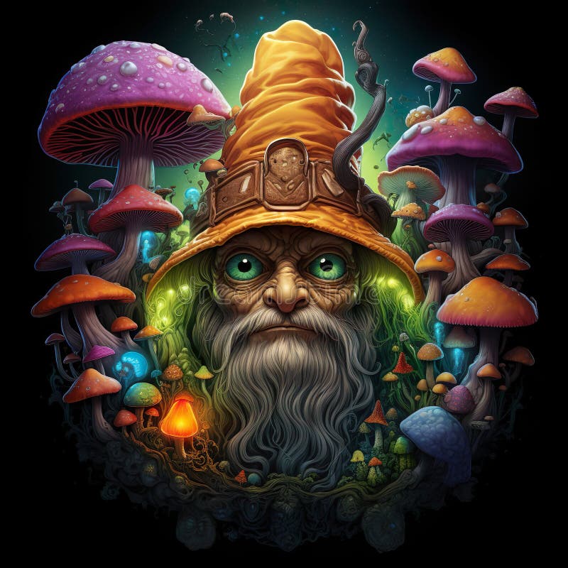 Representation in a Logo Format of a Psychedelic Landscape with Magic ...