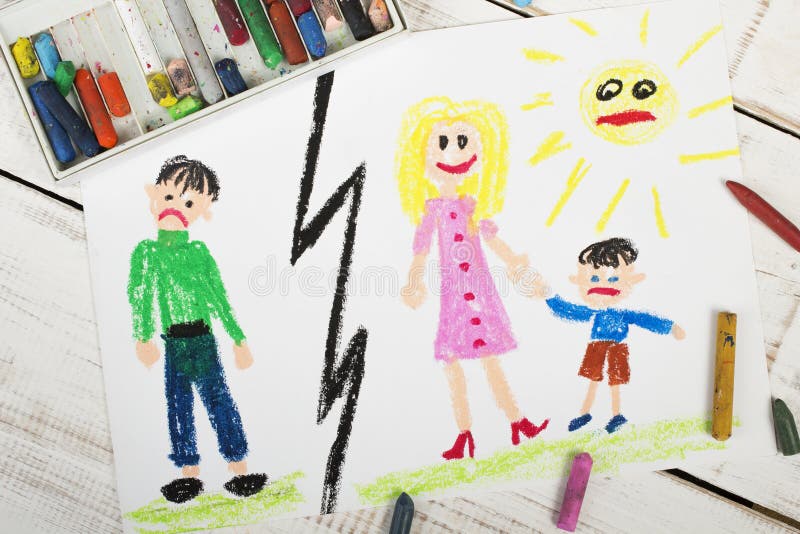 Representation of Marriage Divorce or Break Up Stock Illustration ...