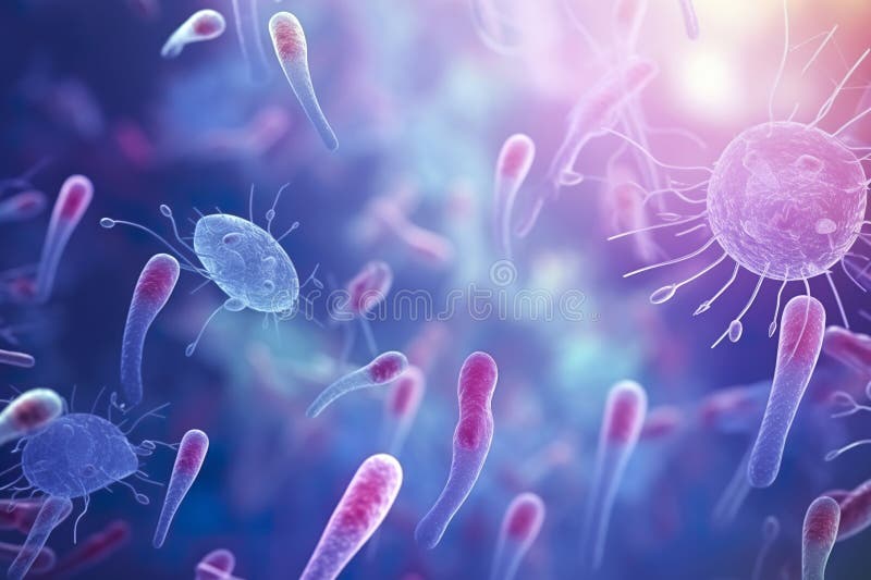 Representation of a Medical Background with Bacteria, Salmonella and ...