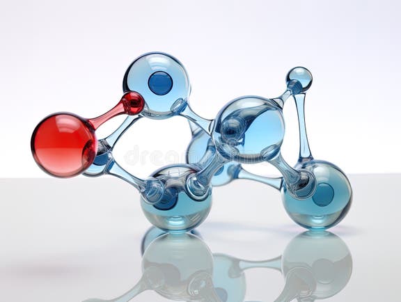 Representation of a Molecule with Its Atoms Represented with Colored ...