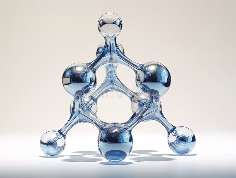 Representation of a Molecule with Its Atoms Represented with Colored ...