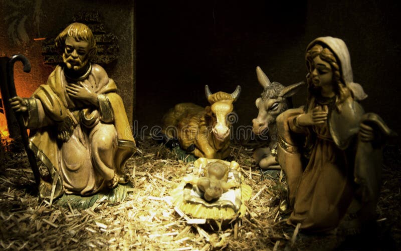 Manger with Crown of Thorns Stock Image - Image of jesuschrist, story ...