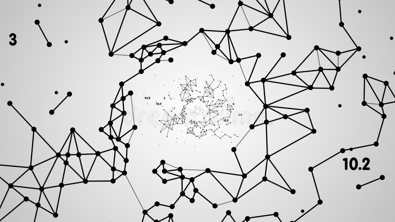 Representation of the Nodes and Connection Paths within Networks Stock ...