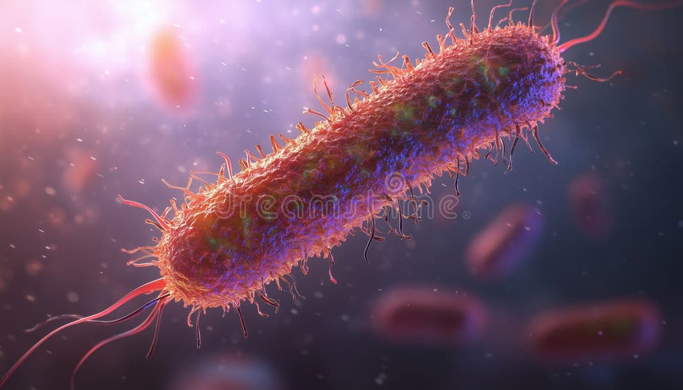 Representation of a Single Microscopic Bacteria Intruder Cell As the ...