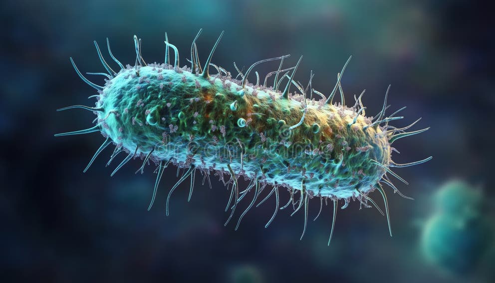 Representation of a Single Microscopic Bacterium Intruder Causing ...