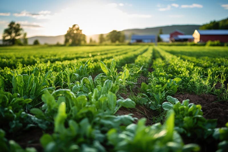 Representation of Sustainable Farming with Healthy Crops Stock Image ...