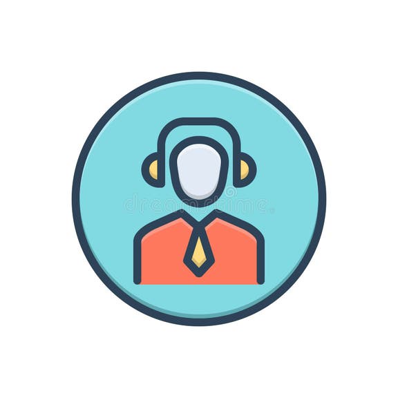 Color Illustration Icon for Representative, Support and Service Stock ...