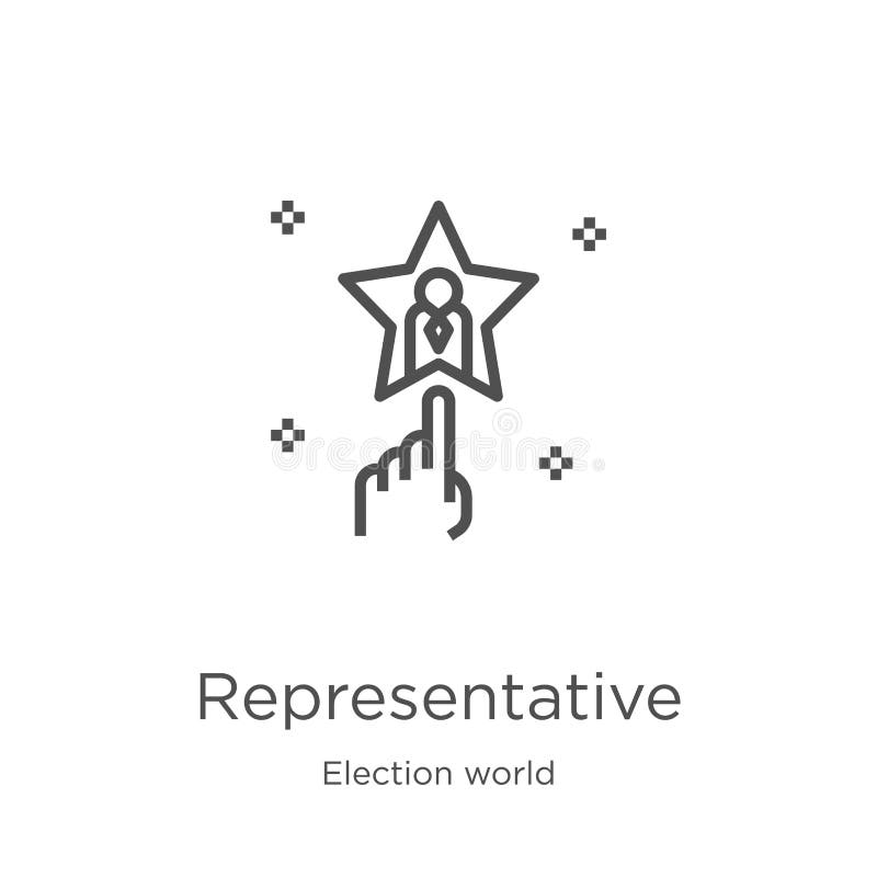 Representative Icon Vector from Election World Collection. Thin Line ...