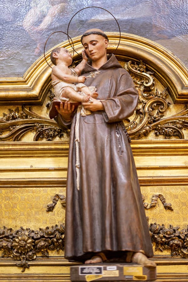 Representative Statue of Saint Anthony Inside the Basilica of the ...