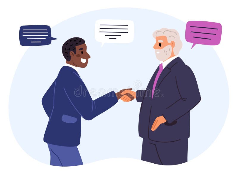 Representatives Different Generations Share Experience. Senior Man and ...