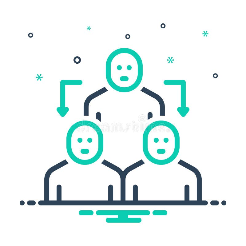 Mix Icon for Representatives, Characteristic and Executive Stock Vector ...
