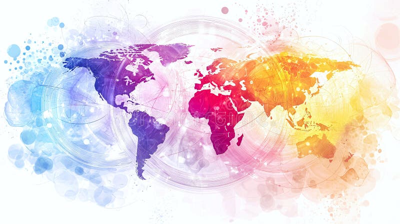 Representing Global Business Collaboration, an Interconnected World Map ...