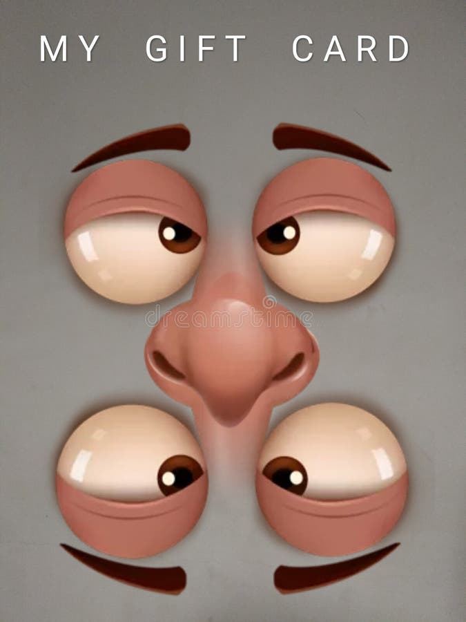 It is a Representing Human Representation Close Up Gift Card Stock ...