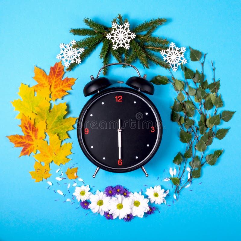 Representing the Seasons of the Year through the Alarm Clock and Stock ...