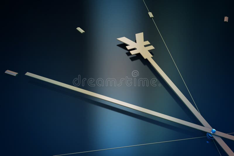 Time is Money, Clock Hands and RMB Currency Symbols, the Accumulation ...