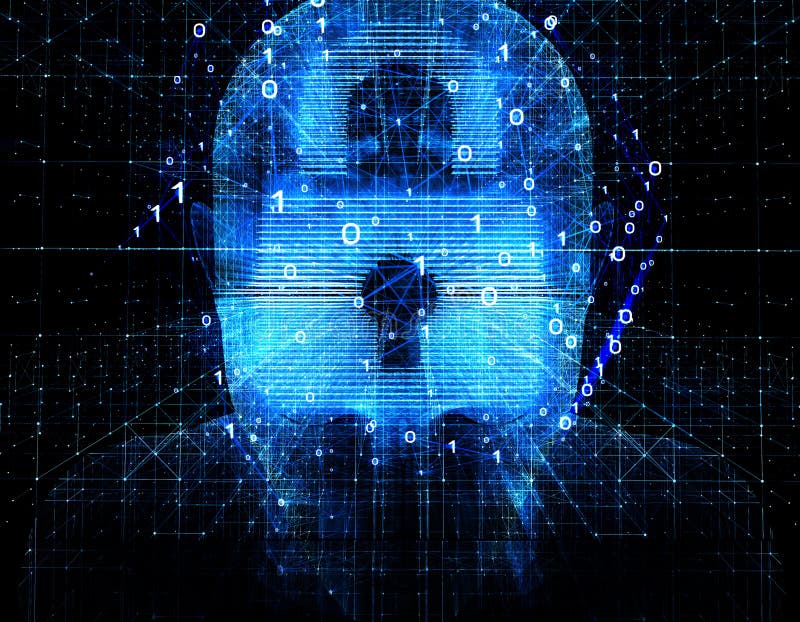 Future Artificial Intelligence Technology and Human Head, Wisdom and ...