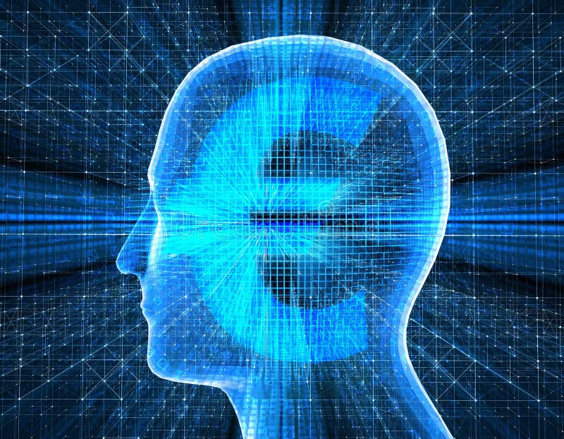 Future Artificial Intelligence Technology and Human Head, Wisdom and ...