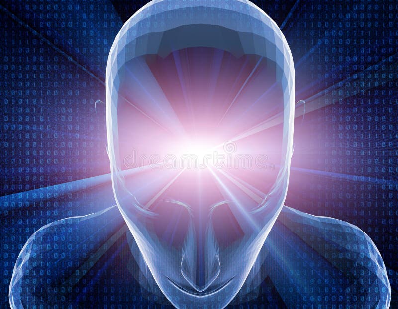 Future Artificial Intelligence Technology and Human Head, Wisdom and ...