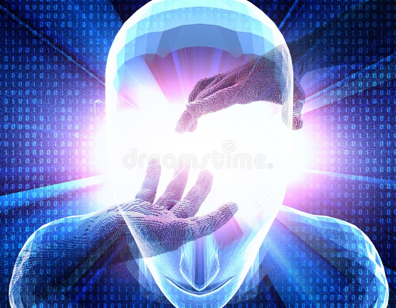 Future Artificial Intelligence Technology and Human Head, Wisdom and ...