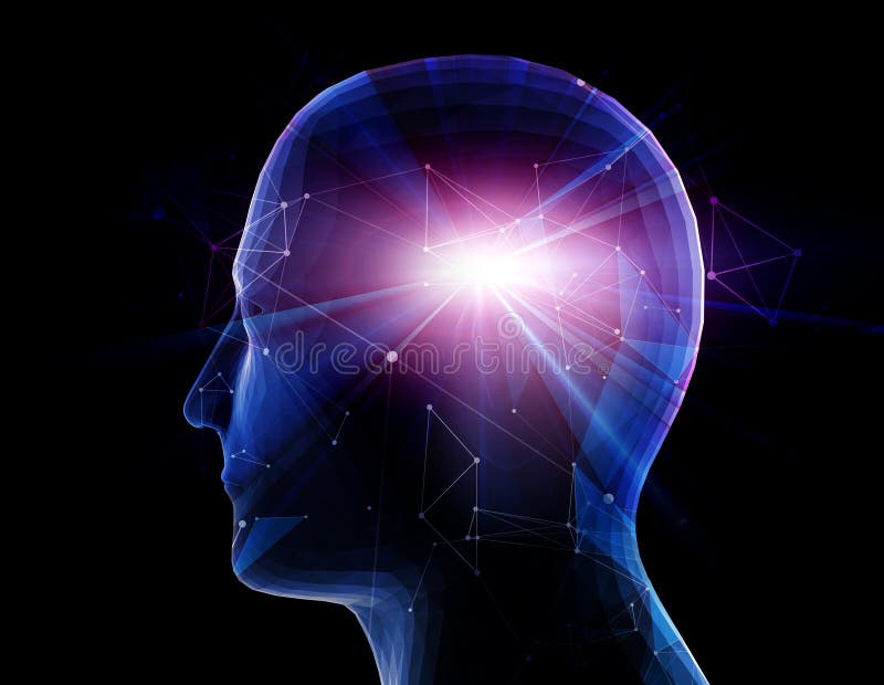 Future Artificial Intelligence Technology and Human Head, Wisdom and ...