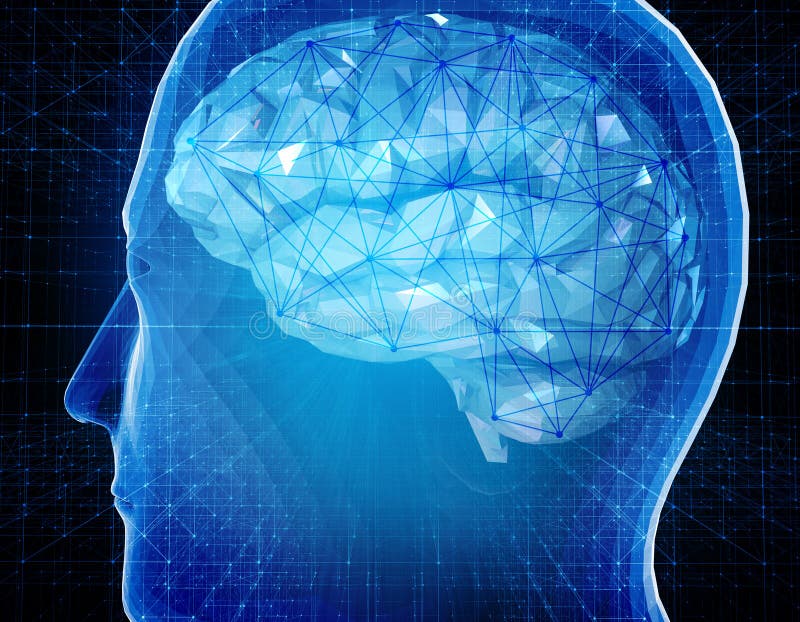 Future Artificial Intelligence Technology and Human Head, Wisdom and ...