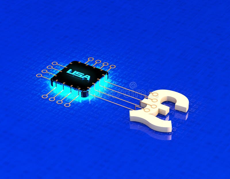 American-made CPU Chip, Communication Data Transmission and Pound ...