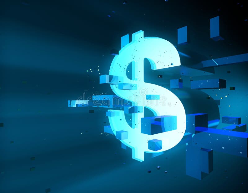 Cube with us dollar notes stock illustration. Illustration of loan ...