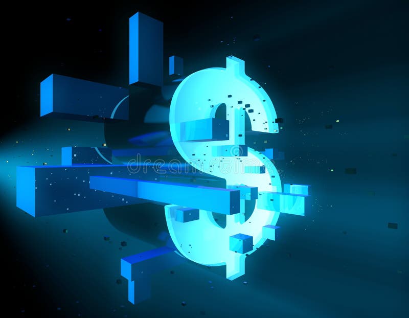 Cube with us dollar notes stock illustration. Illustration of loan ...