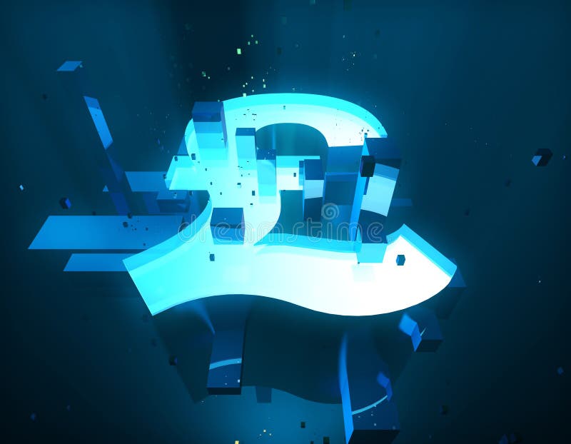 Cube and Pound Currency Symbol, Big Data Technology and Financial ...