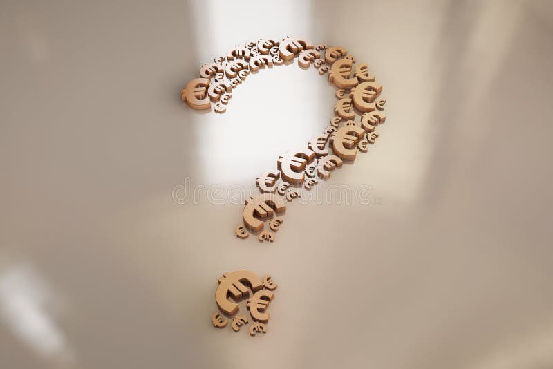 Question Mark Composed of Euro Symbols, Problems and Confusion of the ...