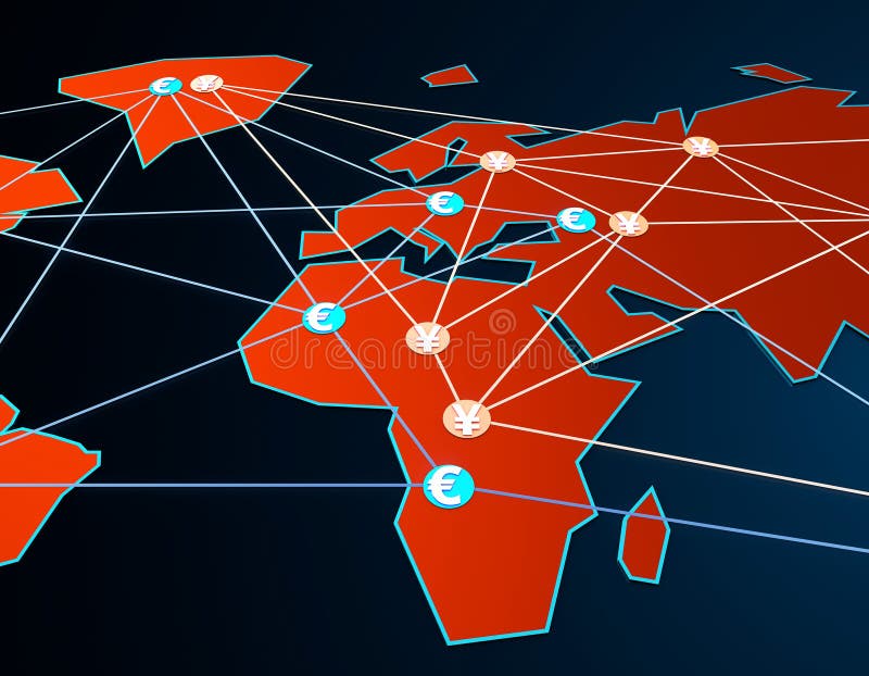 Global Network Data Transmission, Euro and RMB, Capital Investment and ...