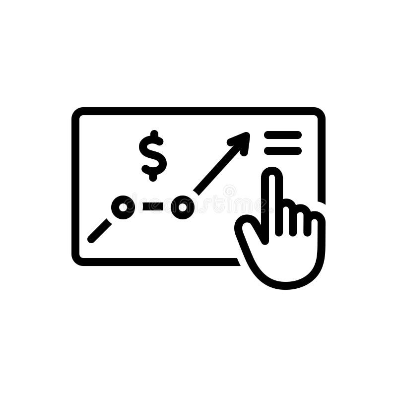 Black Line Icon for Represents, Produce and Perform Stock Vector ...