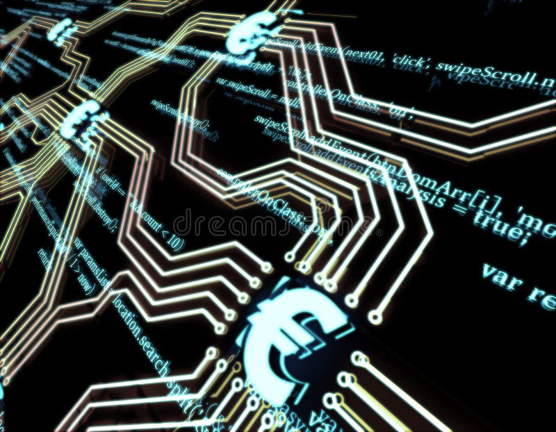 Electronic Technology Circuit Board and Euro, Internet Intelligent ...