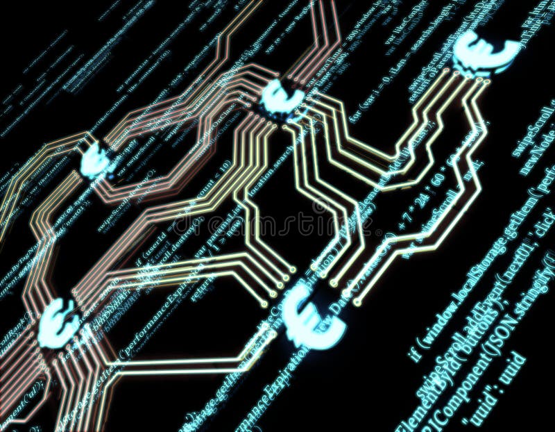 Electronic Technology Circuit Board and Euro, Internet Intelligent ...