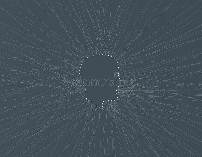 Human Head Composed of Electronic Circuits, Artificial Intelligence and ...