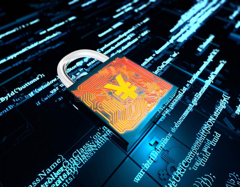 Electronic Digital Technology Lock and Financial Data Network Security ...