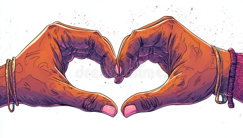 It Represents Love and Connection when Hands Form a Heart Shape. Stock ...