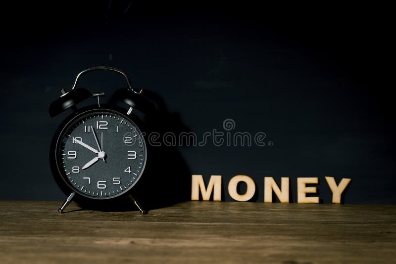 A Black Clock, Time Timer, Alarm Clock Stock Image - Image of timer ...