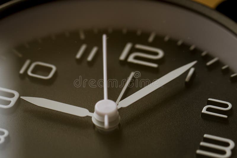 A Black Clock, Time Timer, Alarm Clock Stock Photo - Image of deadline ...