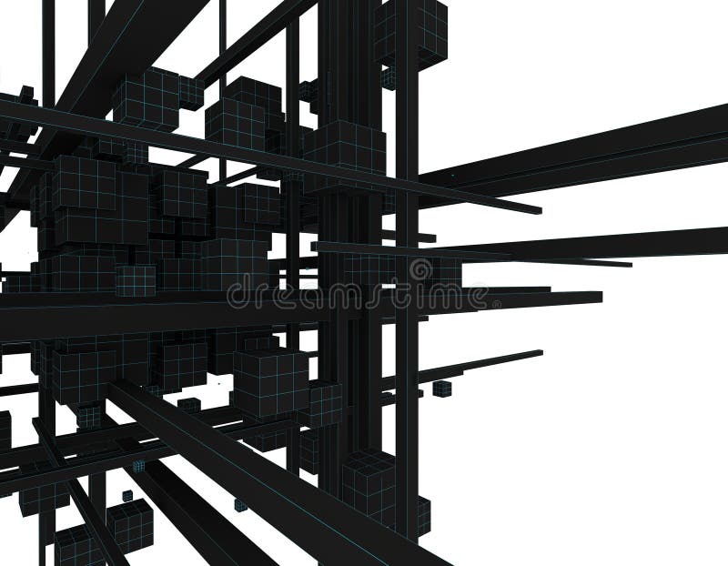 Cube Building Structure, Structure and Line, Data Technology Stock ...