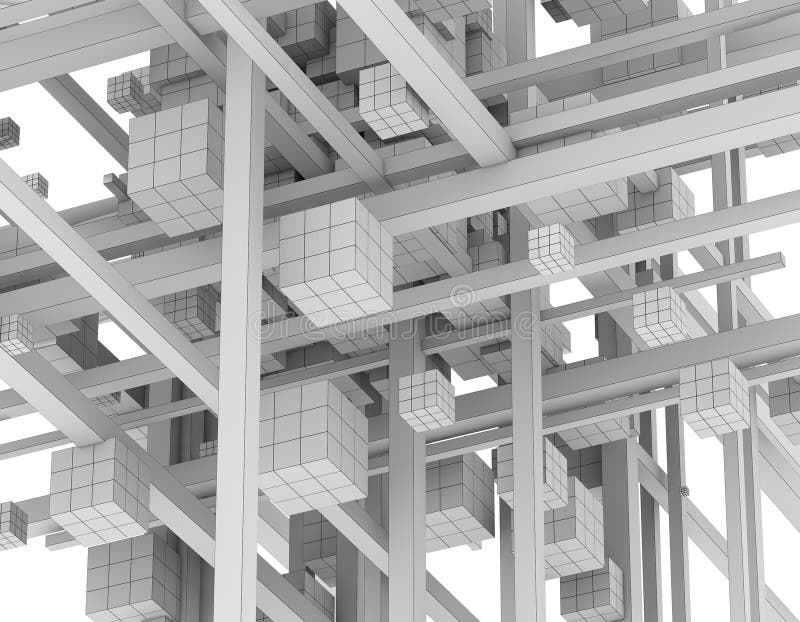 Cube Building Structure, Structure and Line, Data Technology Stock ...