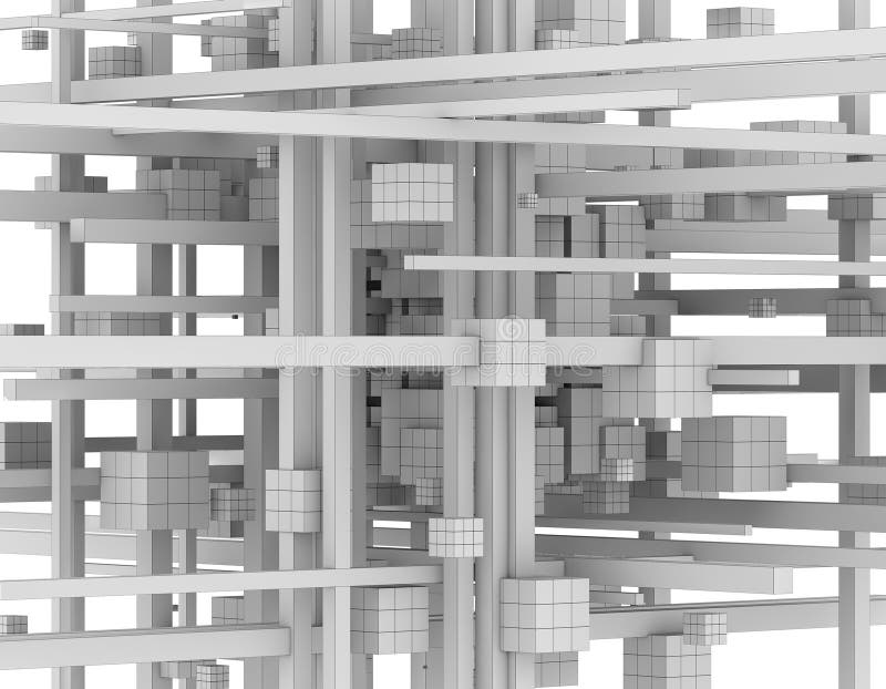 Cube Building Structure, Structure and Line, Data Technology Stock ...