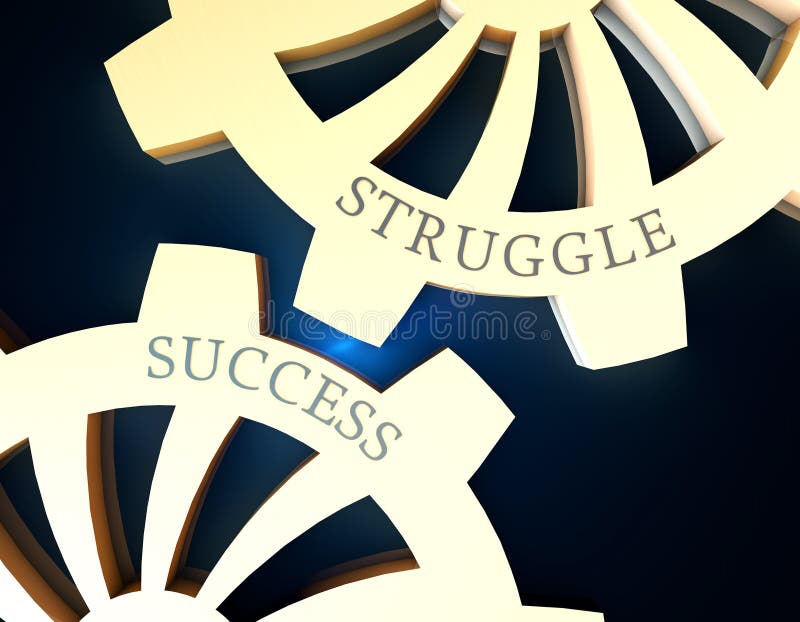 Struggle and Success - Pictured As Word Struggle on a Key, To Symbolize ...
