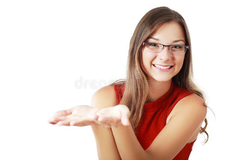 Young Woman Represents Something Stock Photos - Free & Royalty-Free ...