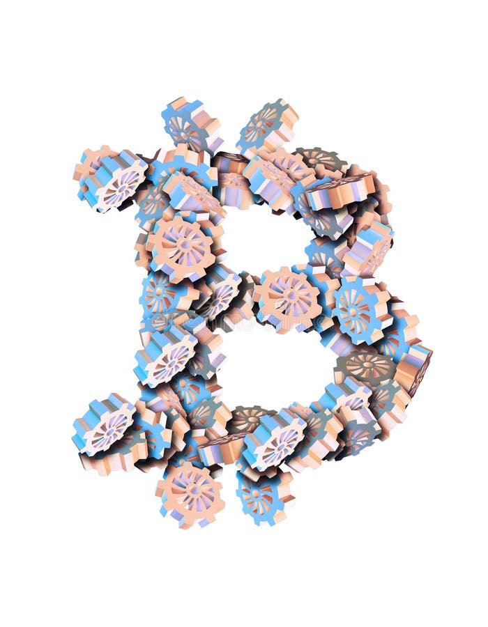Bitcoin Symbol Composed of Gears, Teamwork, Teamwork and Union Stock ...