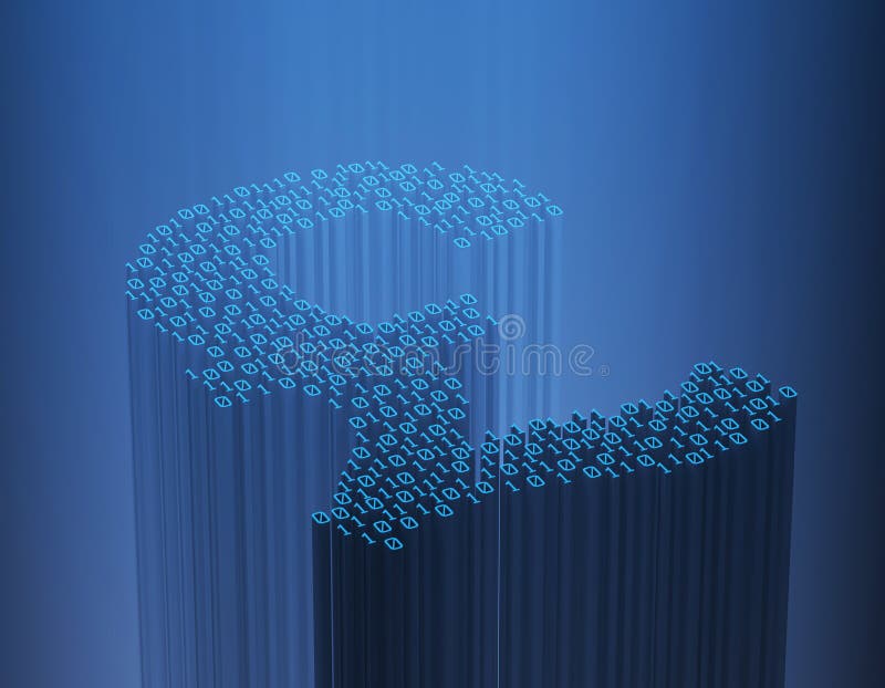 Binary Code Matrix and Dollar Currency Symbol, Data Technology and Data ...