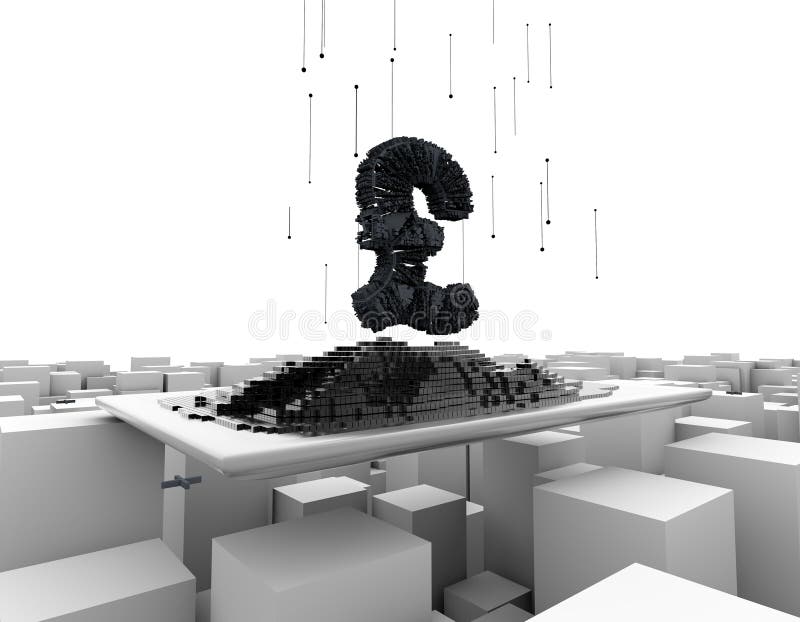 Computer Network Digital Technology, Financial Data Transmission, Pound ...